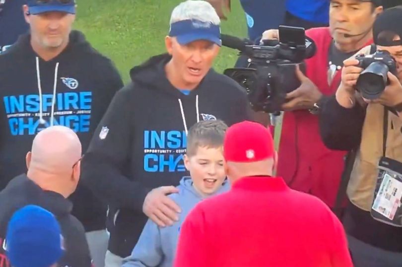 Andy Reid's wholesome moment with Titans coach's kids surprises NFL fans