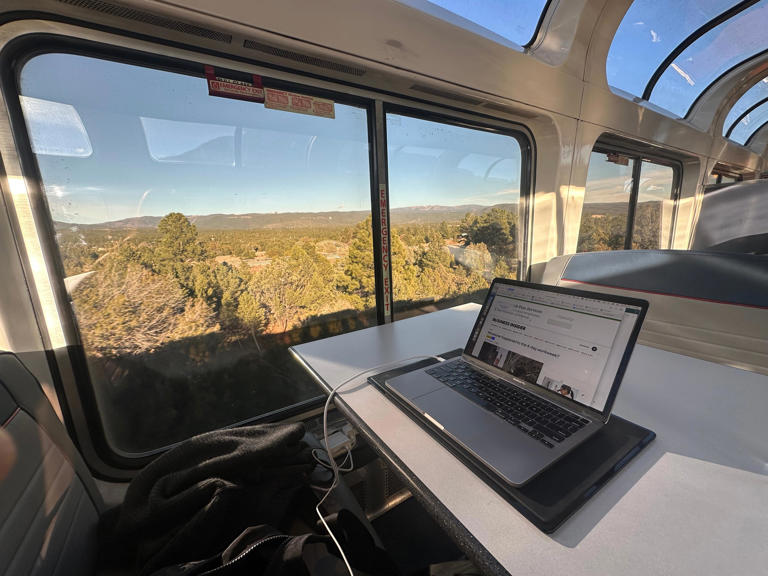 I worked remotely on a cross-country Amtrak train. The views were ...