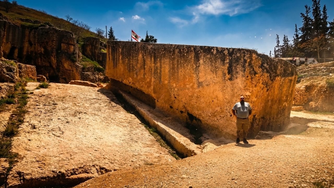Discovery of a massive 1600-ton limestone block at the ancient Baalbek ...