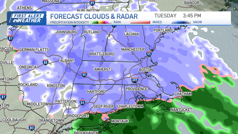 First alert: Snowy winter storm set to sweep into New England today
