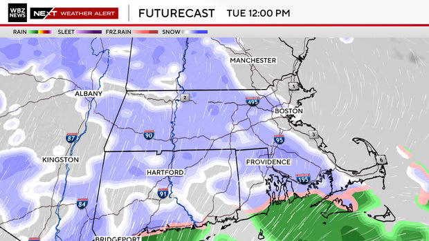 Maps show where plowable snow could fall in Massachusetts Tuesday ...