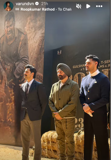 Varun Dhawan unveils new ‘Border 2’ promo shot featuring Sunny Deol and ...