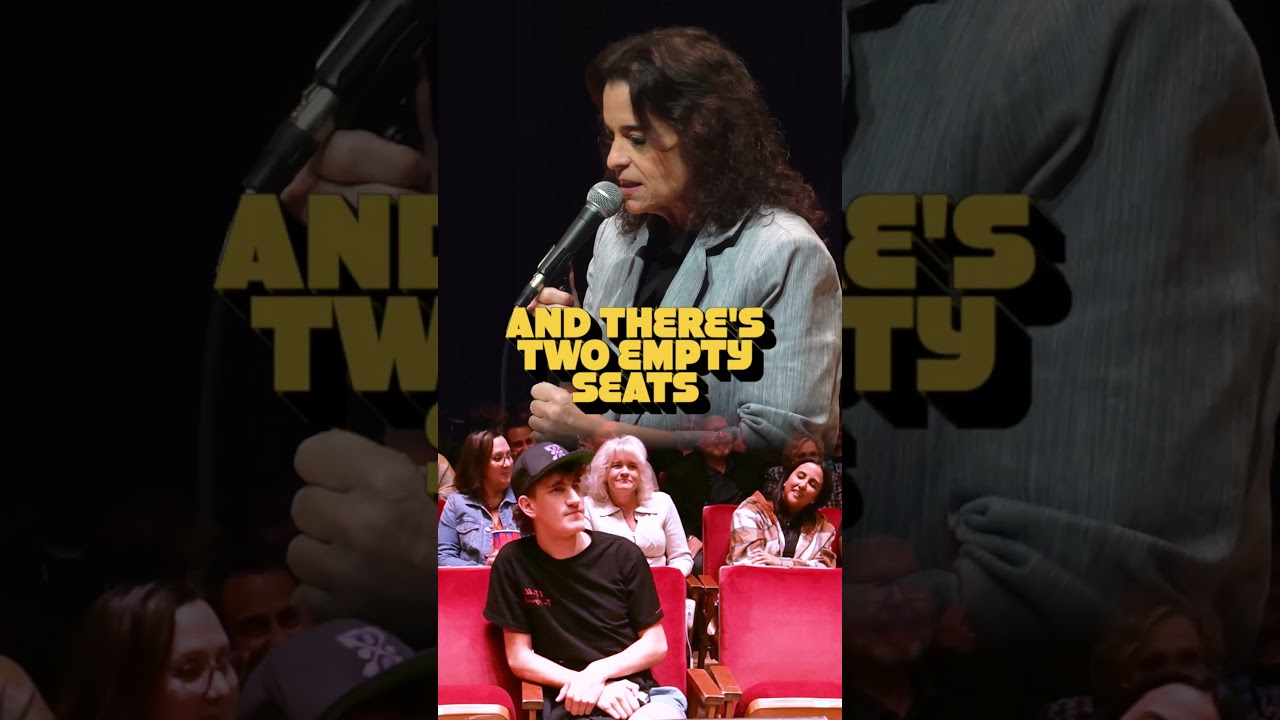 Stand-up comedian hilariously questions an audience member from Russia