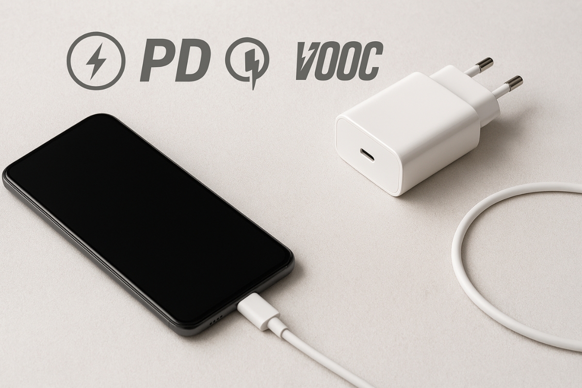 Carga rápida: Tipos (PD, QC, VOOC) y lo que debes saber antes de usarla
