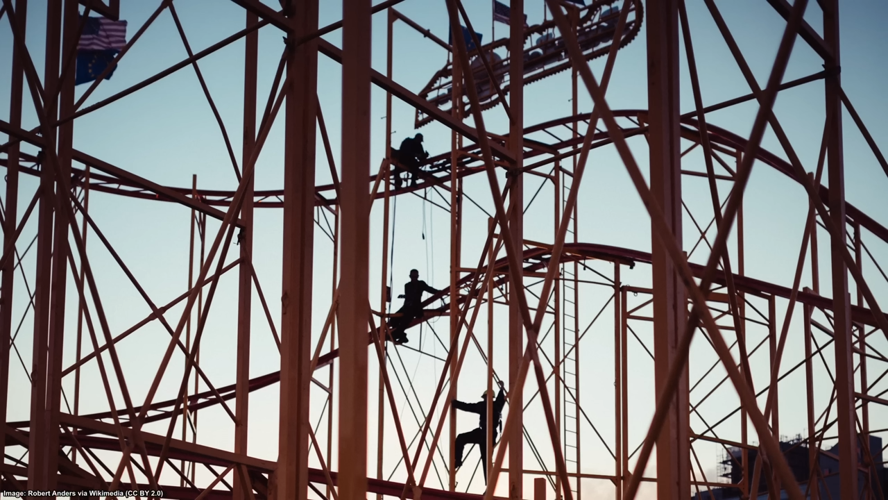 How a fairground ride hit a crane after running “six minutes before 1:00am”