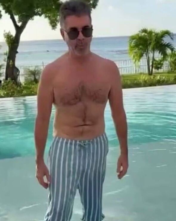 Simon Cowell flaunts toned physique on Barbados getaway with Lauren ...