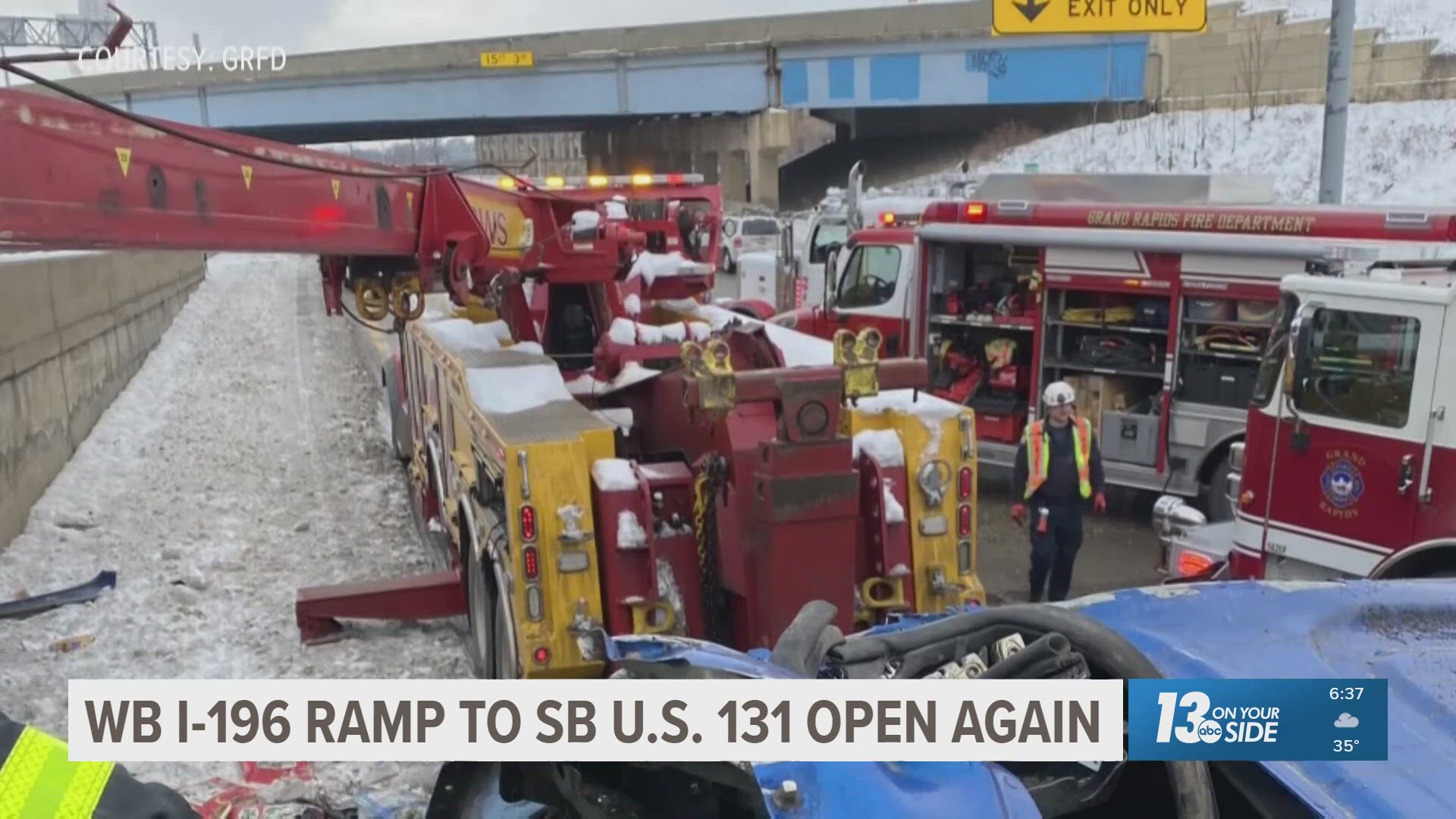 WB I-196 ramp to SB US 131 open again