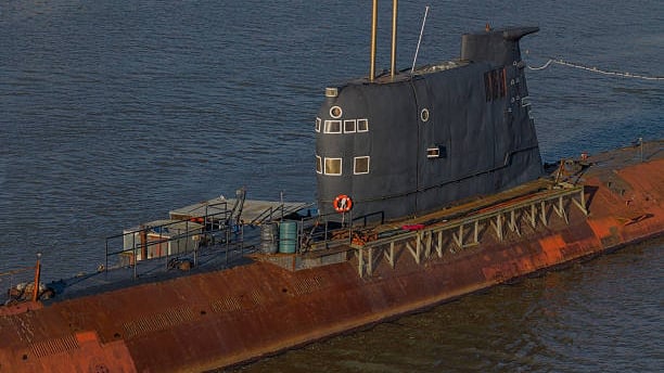Legendary Russian submarine moored in England