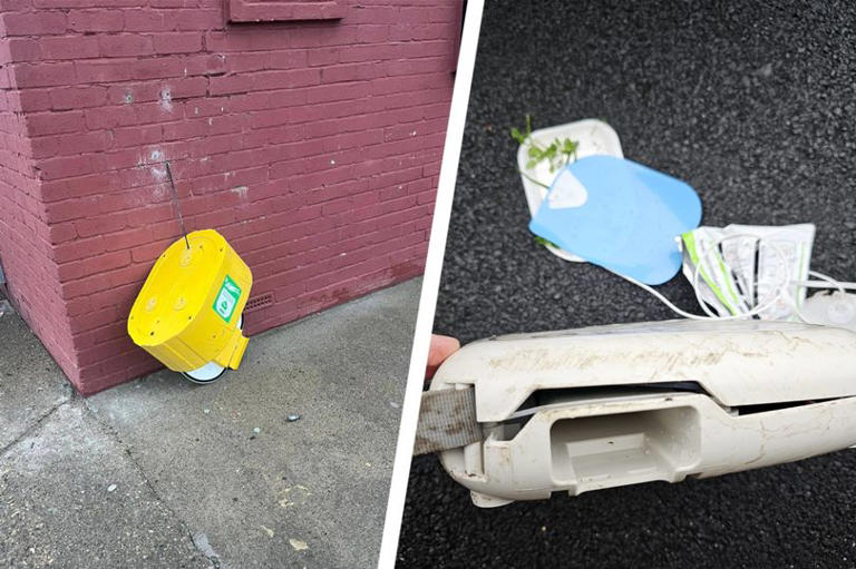 Life-saving community defibrillator destroyed in 'mindless act' leaving ...