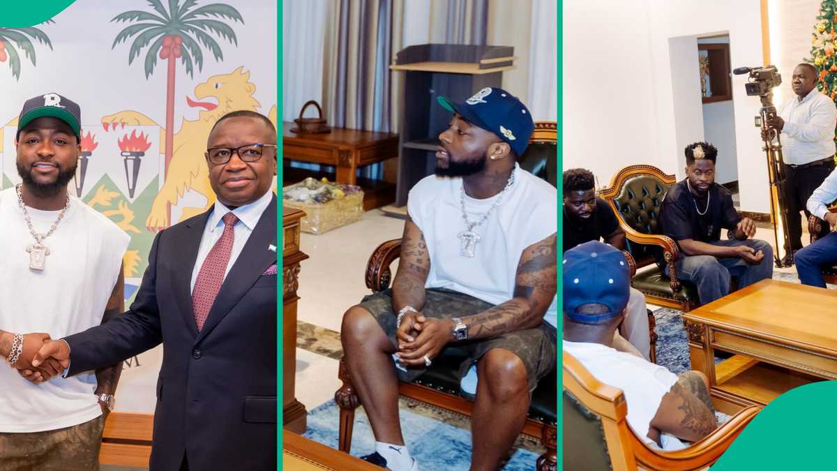 'OBO is global': Photos as Davido visits Sierra Leone president