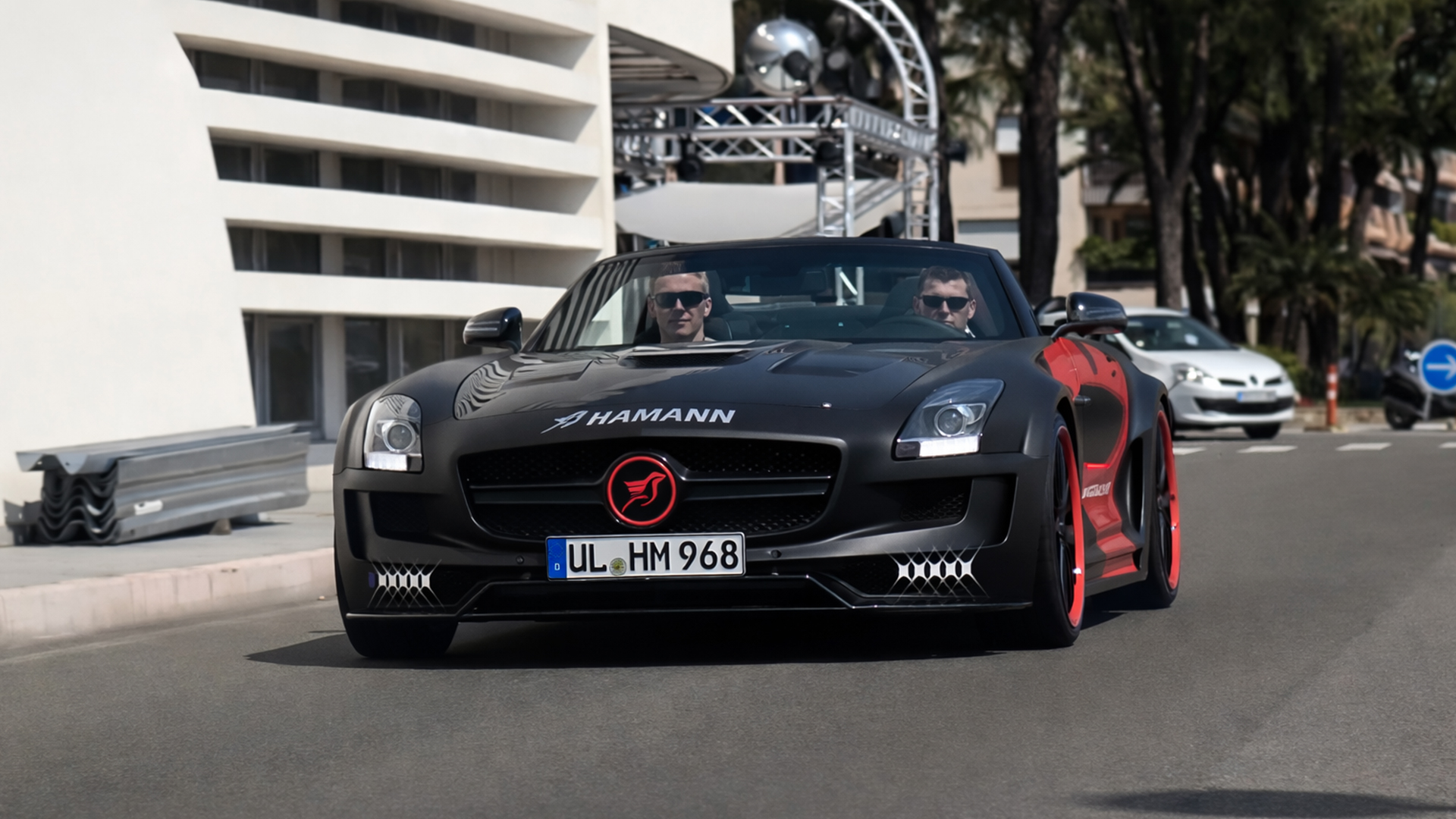 Mercedes SLS AMG in Monaco acceleration sound
