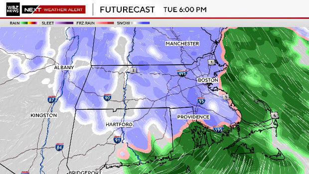 Maps show where plowable snow could fall in Massachusetts Tuesday ...