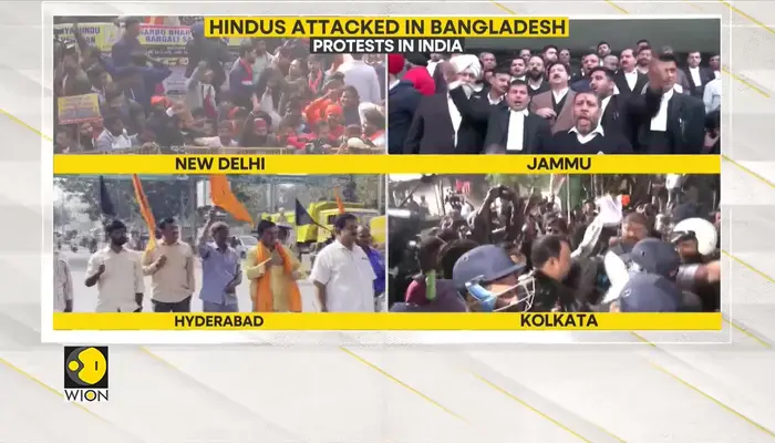 Bangladesh turmoil: Protest outside Bangladesh High Commission in New Delhi