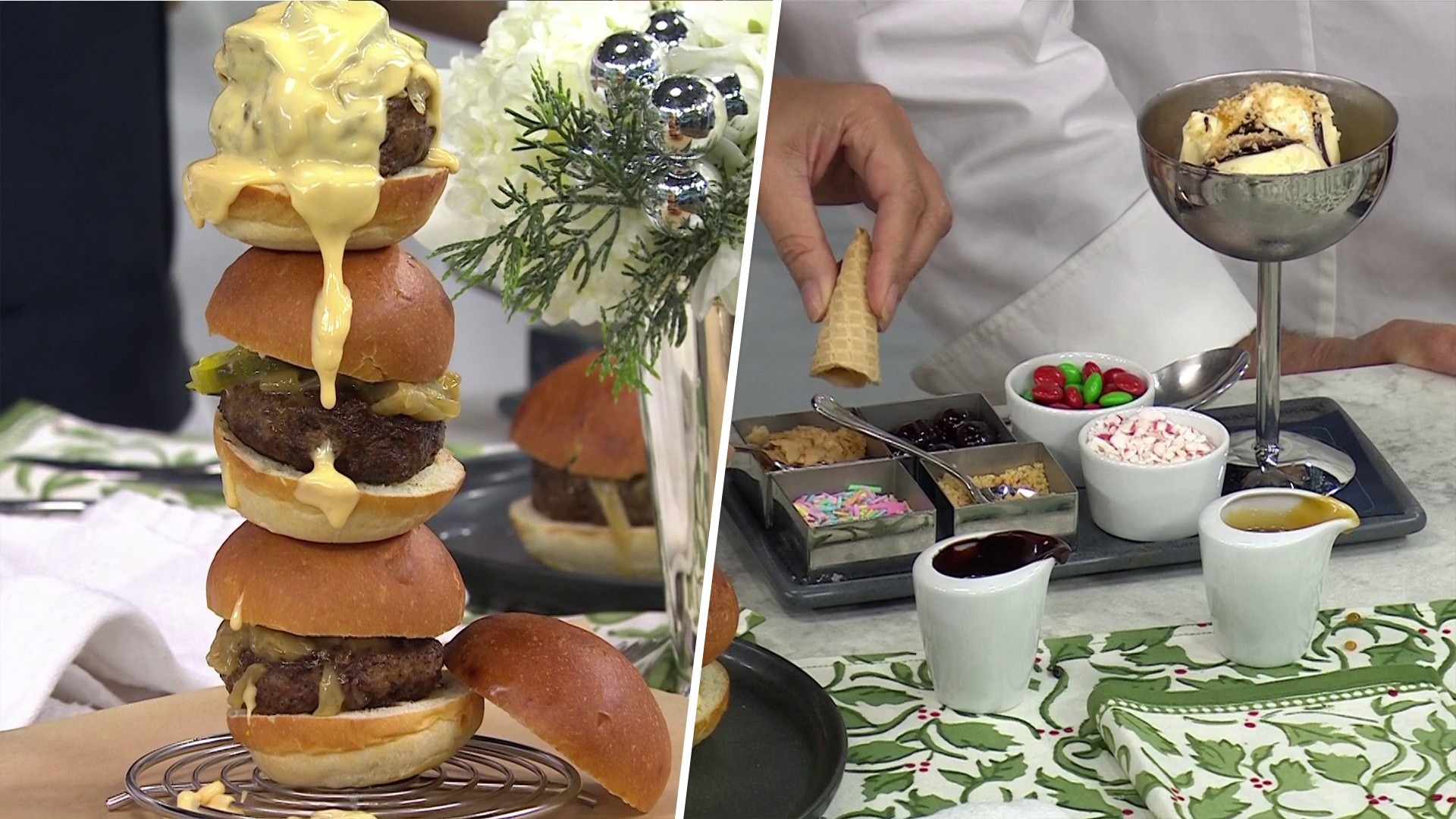Get Sam Hazen’s slider stack and ice cream sundae recipes