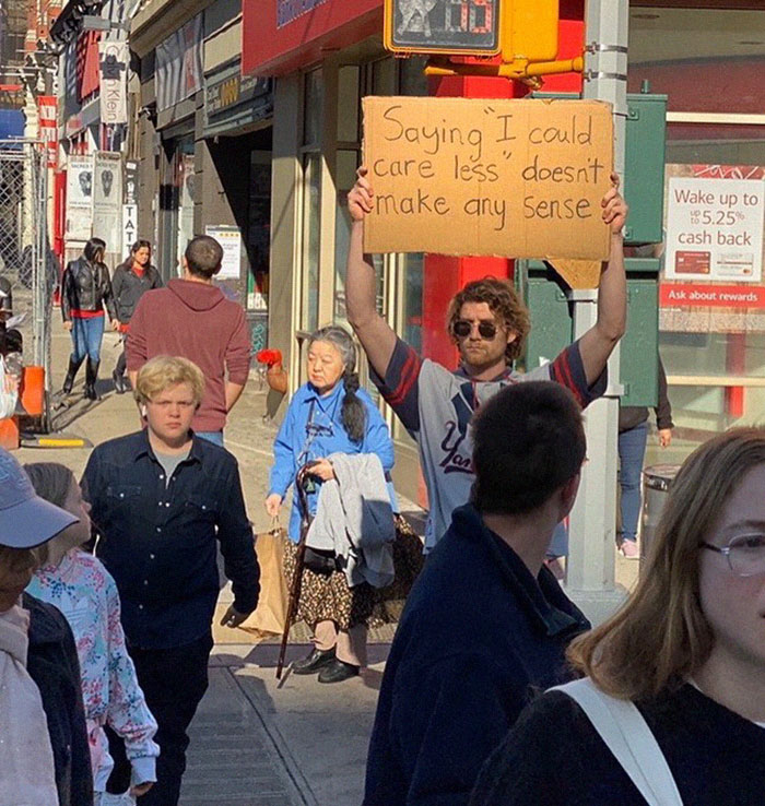 Dude protests annoying everyday things with funny signs (18 pics)