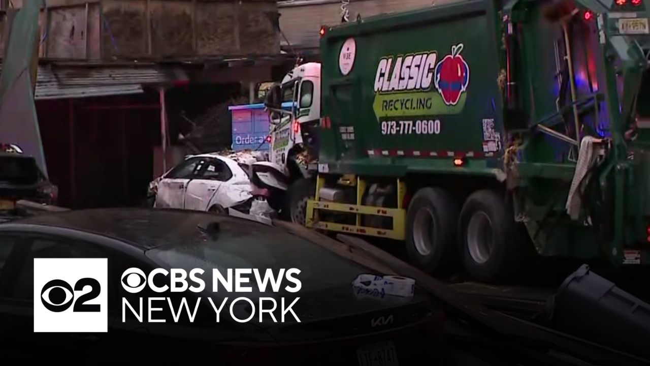 Video shows deadly garbage truck crash in East Harlem
