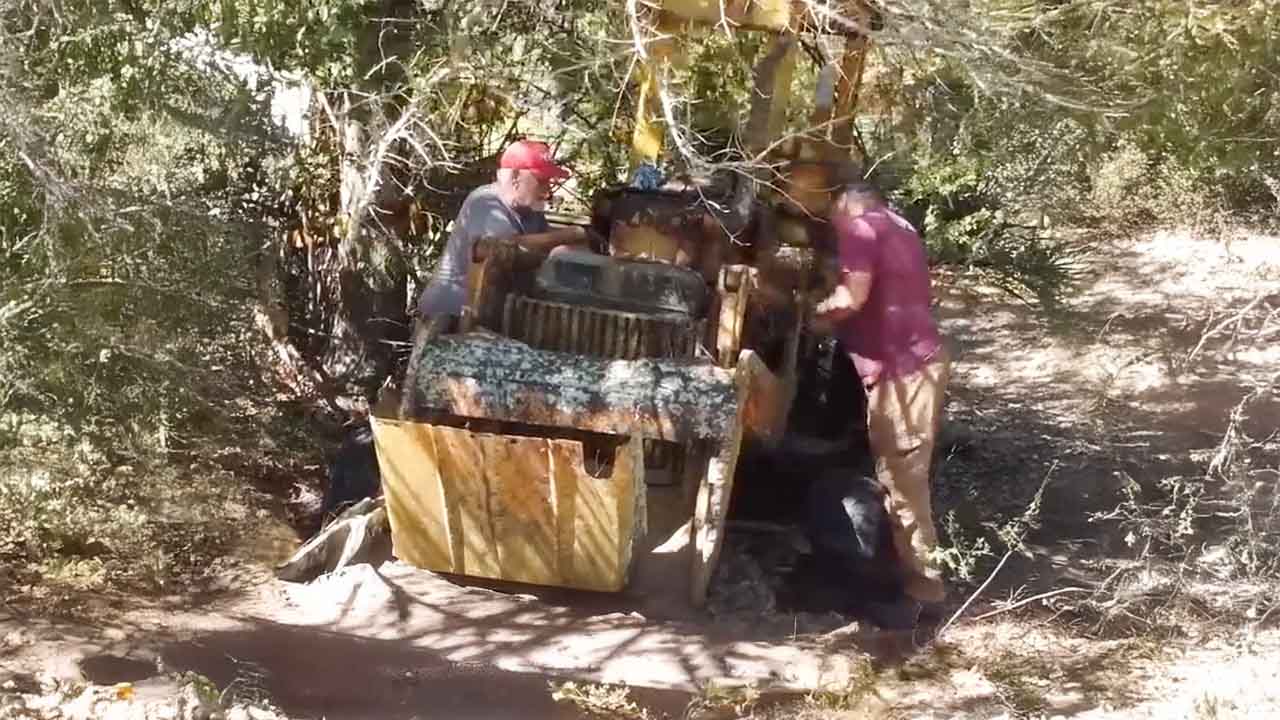 Can a 30-year-old military backhoe still start?