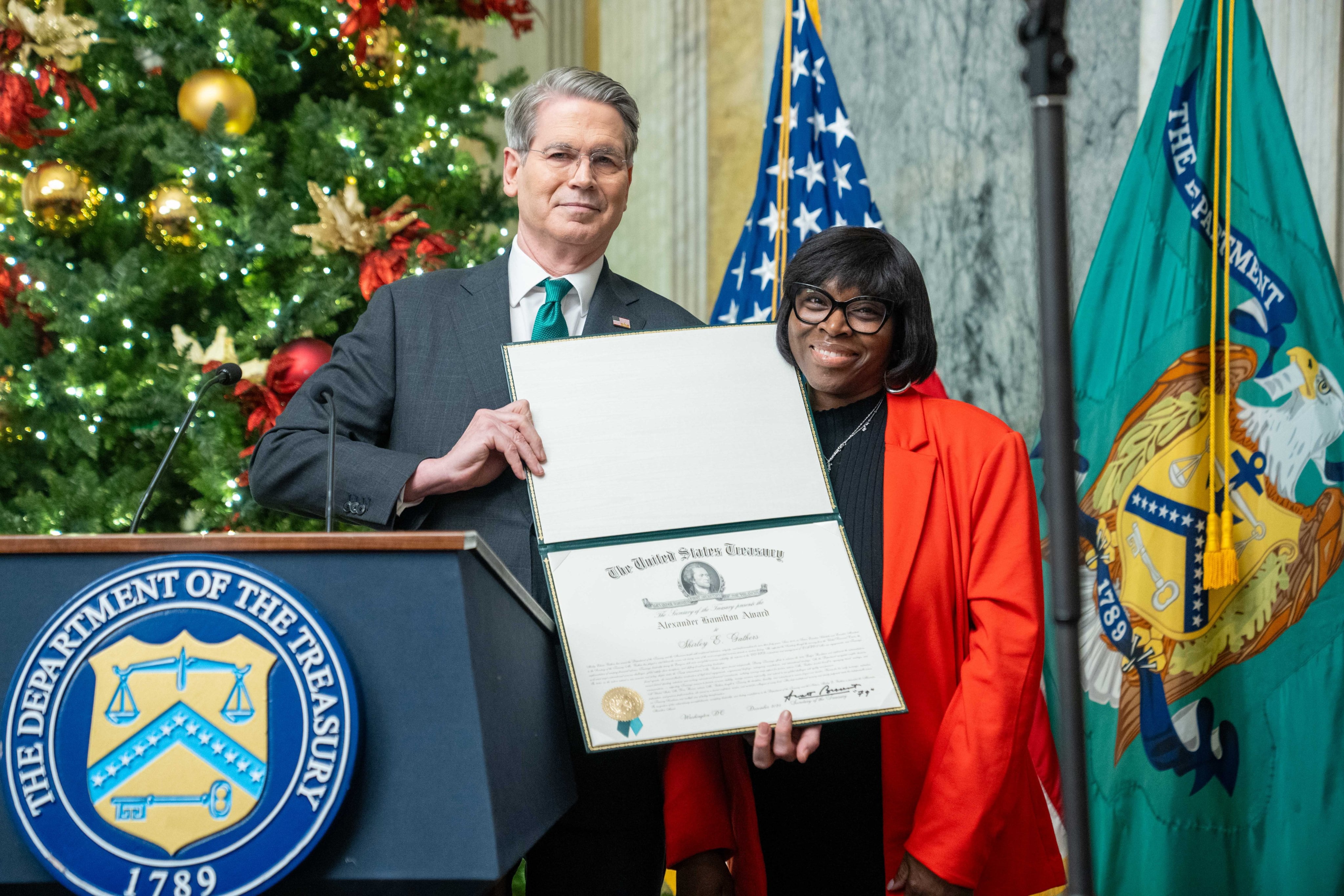 Treasury honors 40-year veteran Shirley E Gathers with namesake award