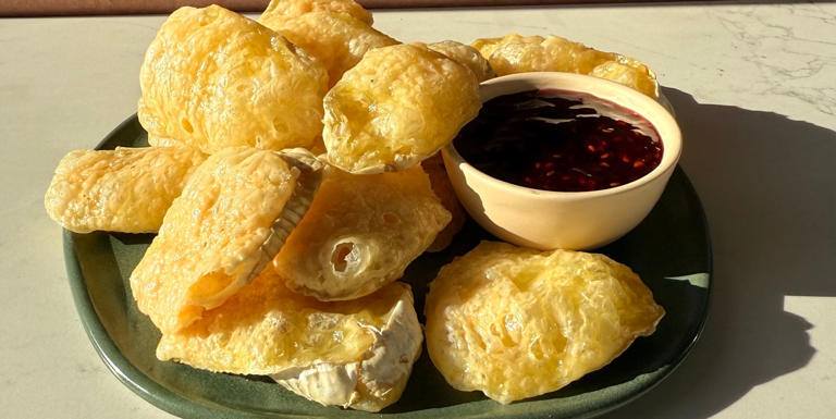 My 1-ingredient brie crisps are easy, cheesy & ready in 5 minutes
