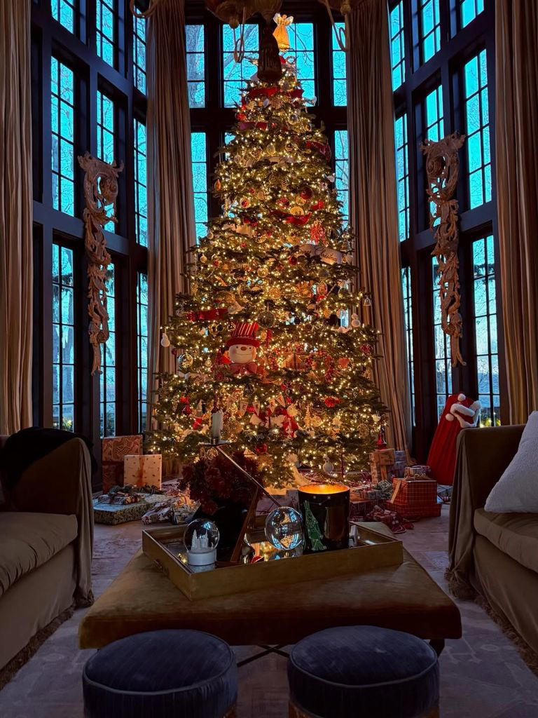 Tim McGraw unveils sky-high Christmas tree in $15.7m Nashville mansion