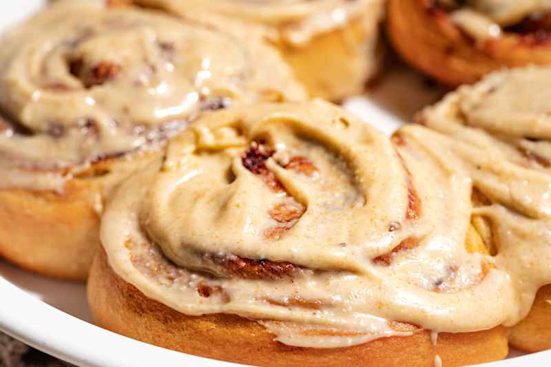 For the best cinnamon rolls of your life, I always add this to the frosting