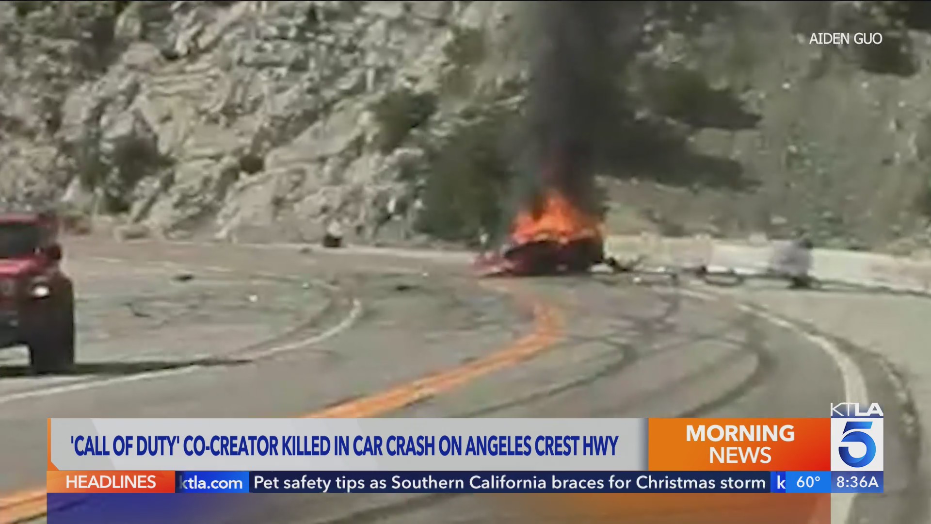 Crash on Los Angeles-area highway claims life of Call of Duty co-creator