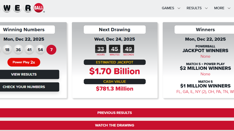 How much does a Powerball lottery ticket cost?