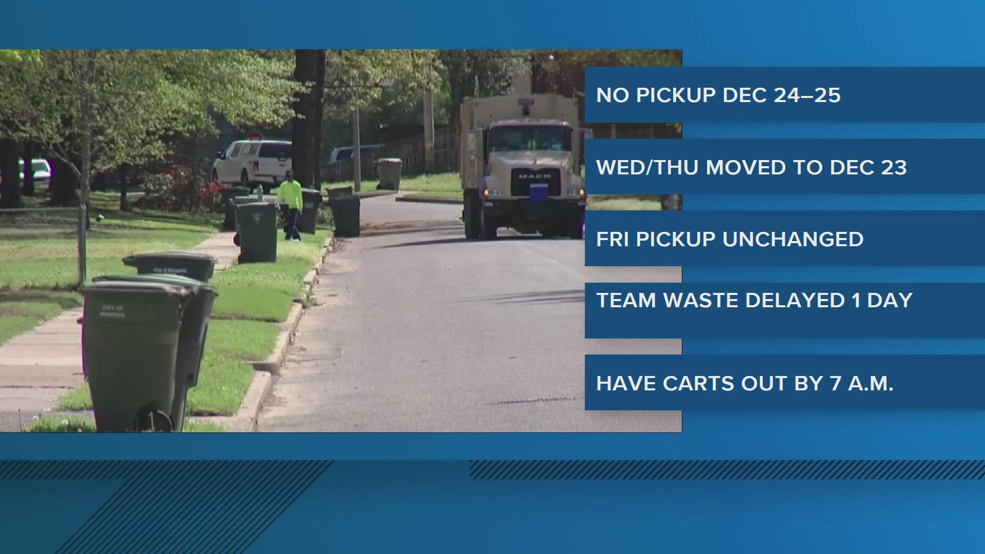 Here's how Christmas will affect trash collection in Memphis