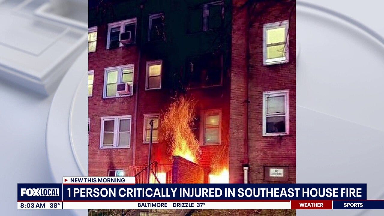 DC house fire leaves person critically injured
