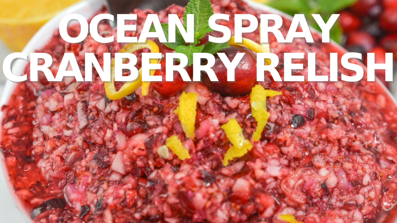 Holiday cranberry relish - fresh & zesty cranberry relish