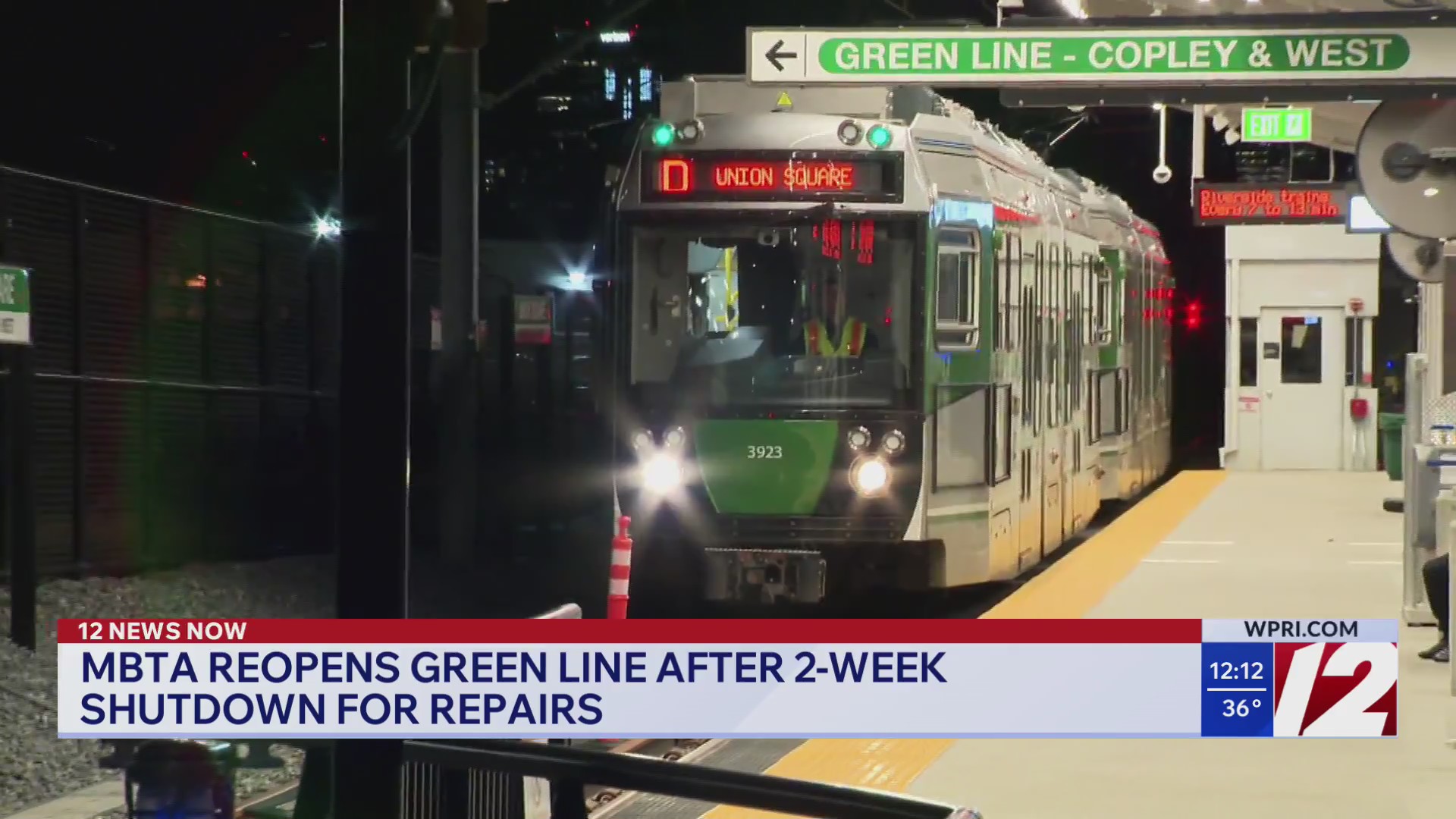 MBTA reopens Green Line after 2 week shutdown for repairs