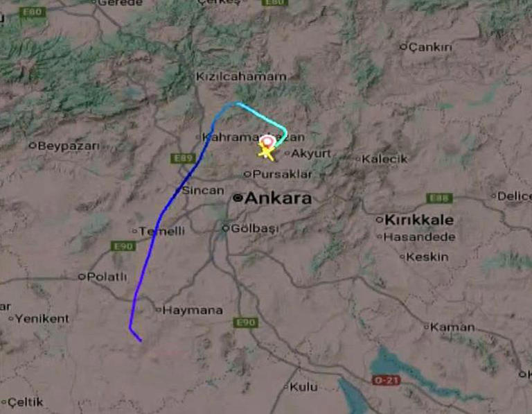 Son dakika haberi: Ankara'dan kalkan özel bir jet ile radar bağlantısı ...