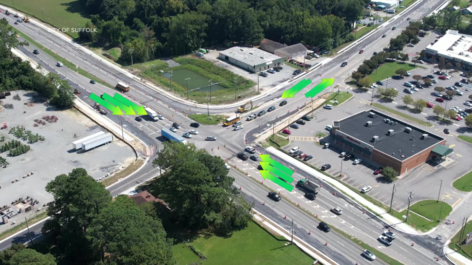 Work continues on traffic improvements at Bridge and Shoulders Hill ...