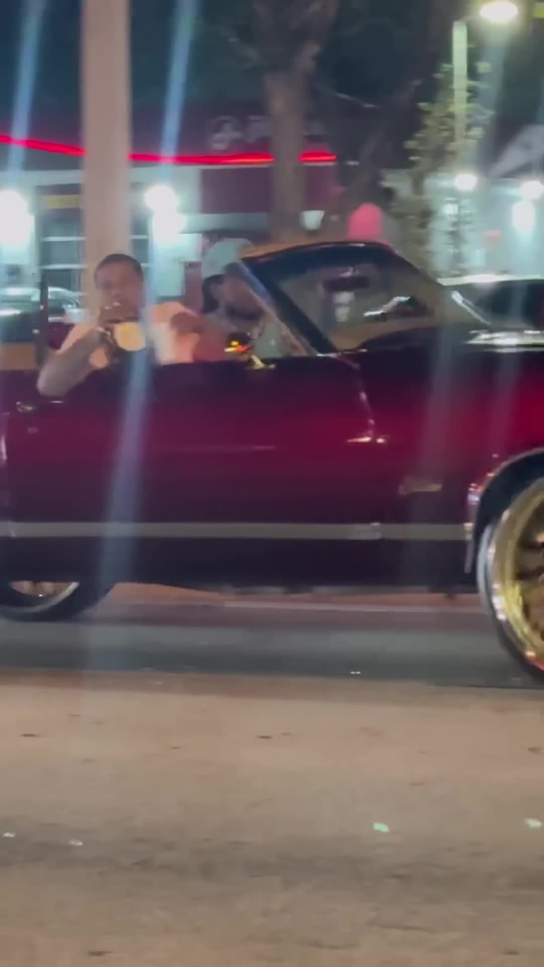 Candy Red Oldsmobile Cutlass Vert on 26’s Riding