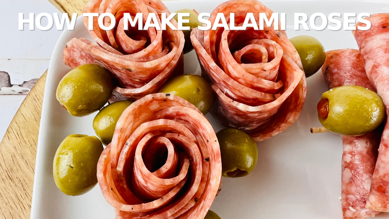 Salami roses--beautiful, edible, and so simple
