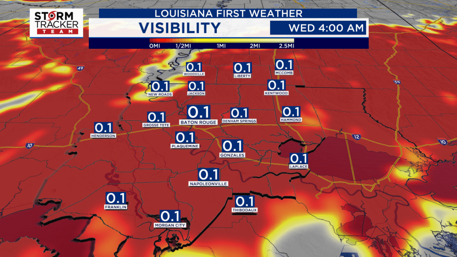 Baton Rouge weather: Widespread fog Christmas Eve & Christmas Day