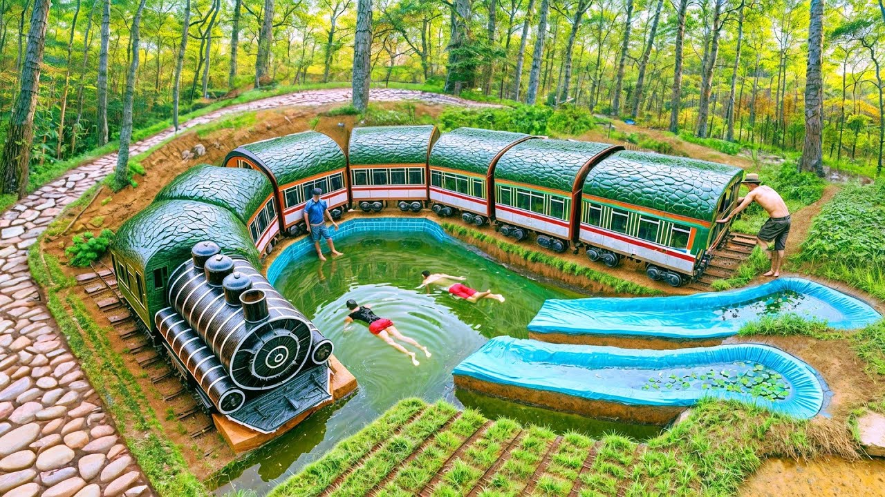 I built a $1M water slide park! 💦