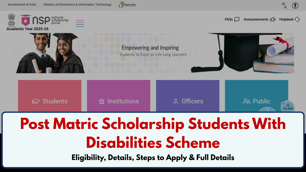 Post matric scholarship students with disabilities: Eligibility ...