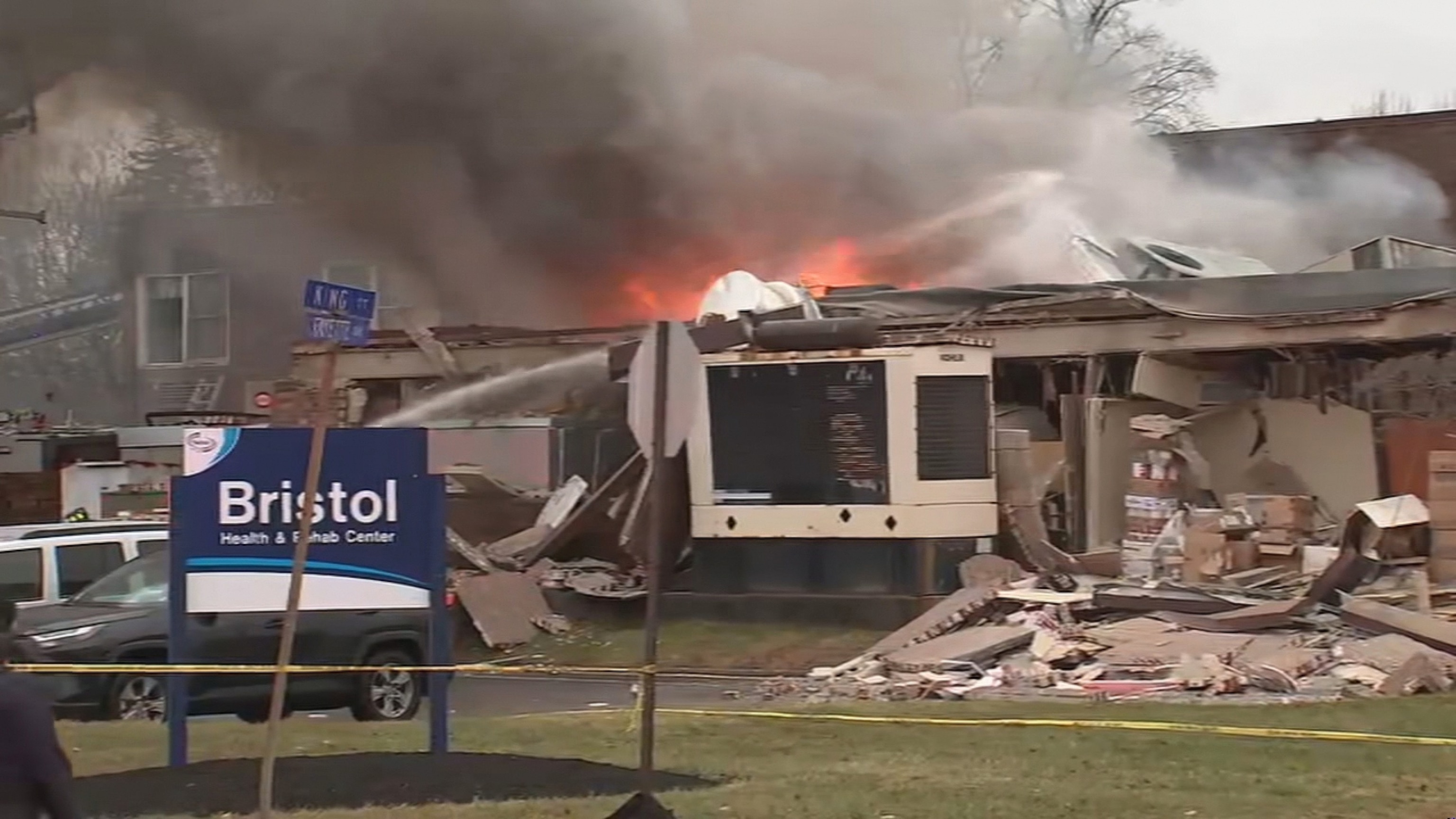 Massive fire erupts after explosion at nursing home in Pennsylvania