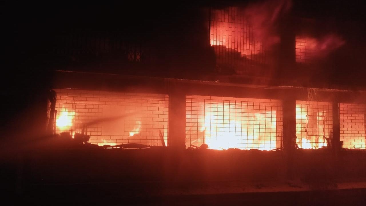 Massive fire breaks out at warehouse in commercial building Thane`s Mumbra