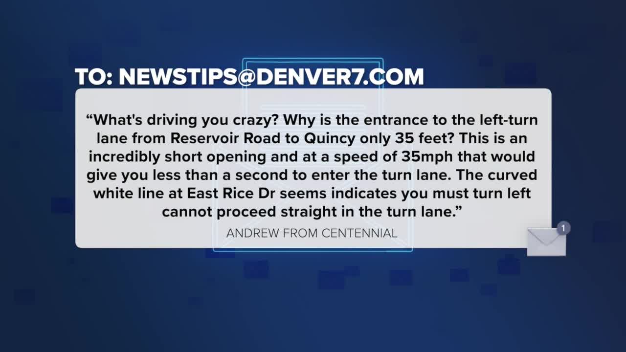 Why is the entrance to the left-turn lane on Reservoir Rd to Quincy ...