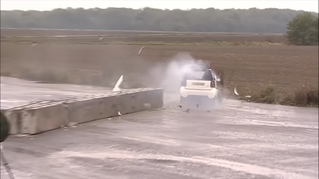 This smart car crash test at 120 MPH will shock you