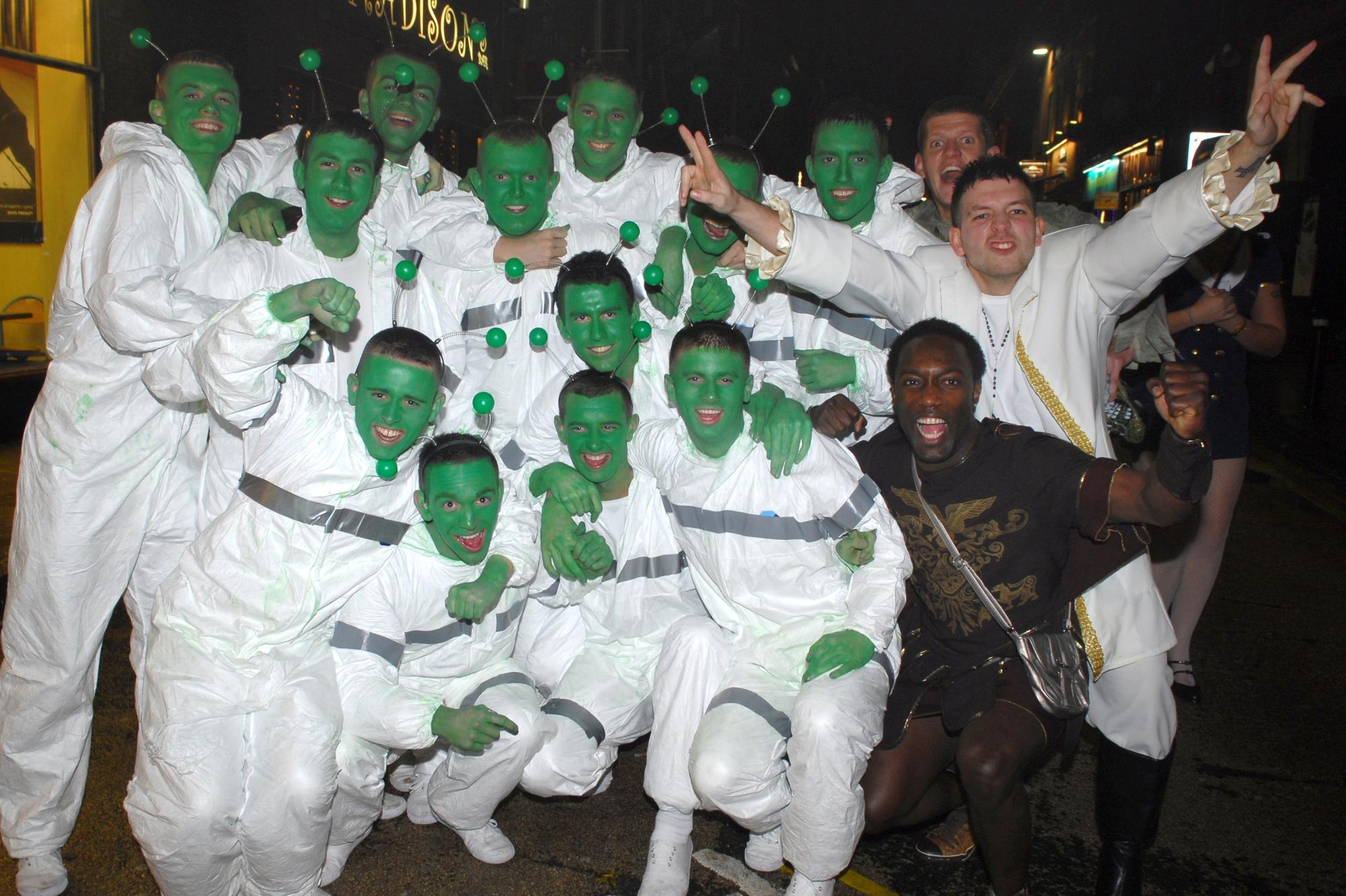 Fancy dress party time in Wigan on Boxing Day 2009