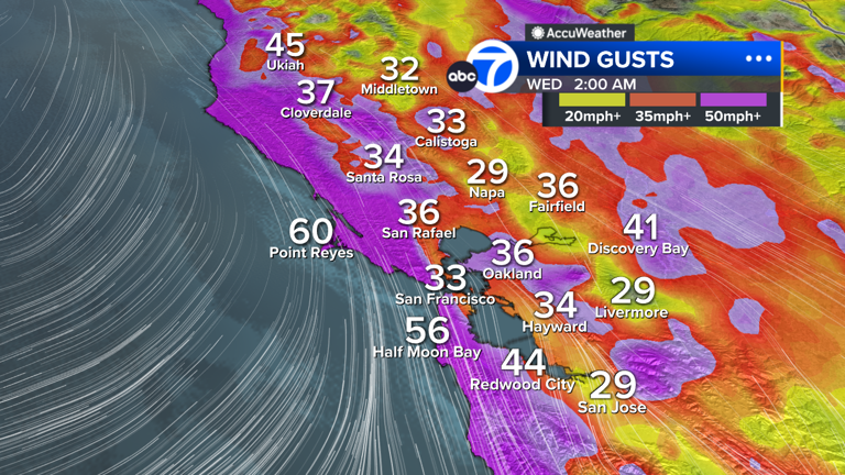 Storm timeline: Heavy rain, damaging winds hit SF Bay Area for ...