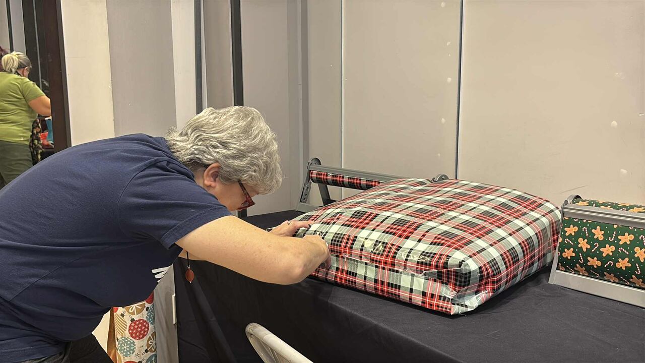 This volunteer gift wrapper shares her best Christmas wrapping tip