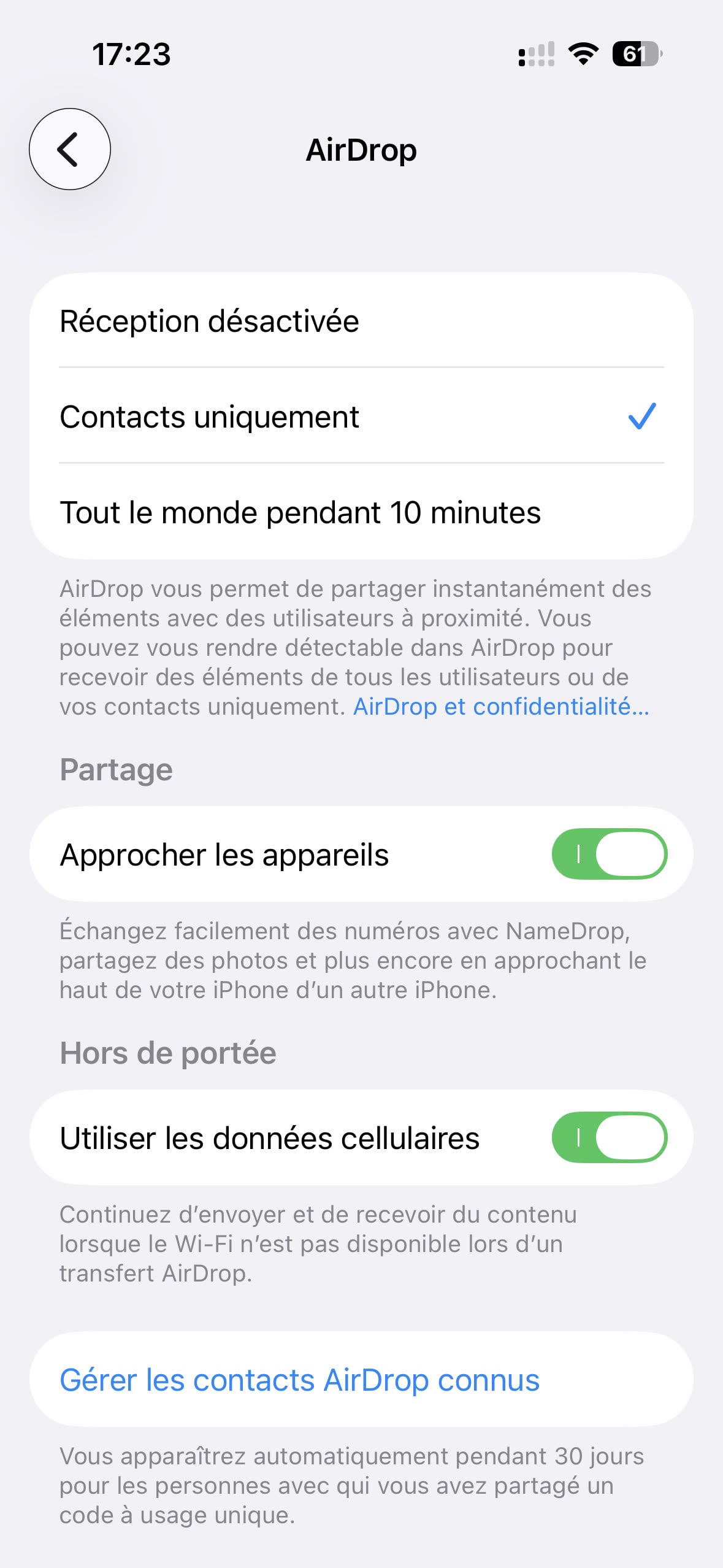 Le code unique pour les envois AirDrop : comment compliquer les choses ...