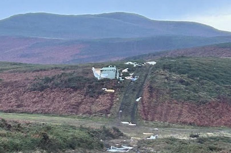 Council launches probe after caravan dumped at North Wales beauty spot