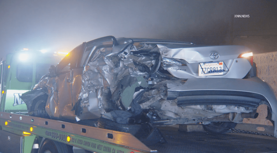 Vehicles left mangled after brutal Southern California freeway crash