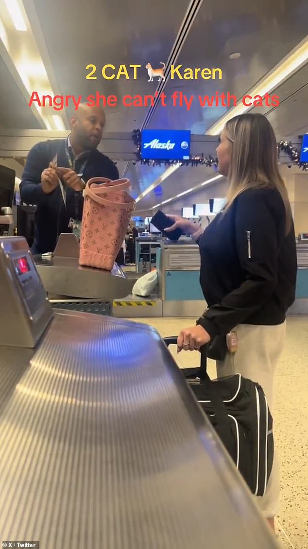 'Two Cats Karen' erupts after Alaska Airlines staff refuse to allow her ...