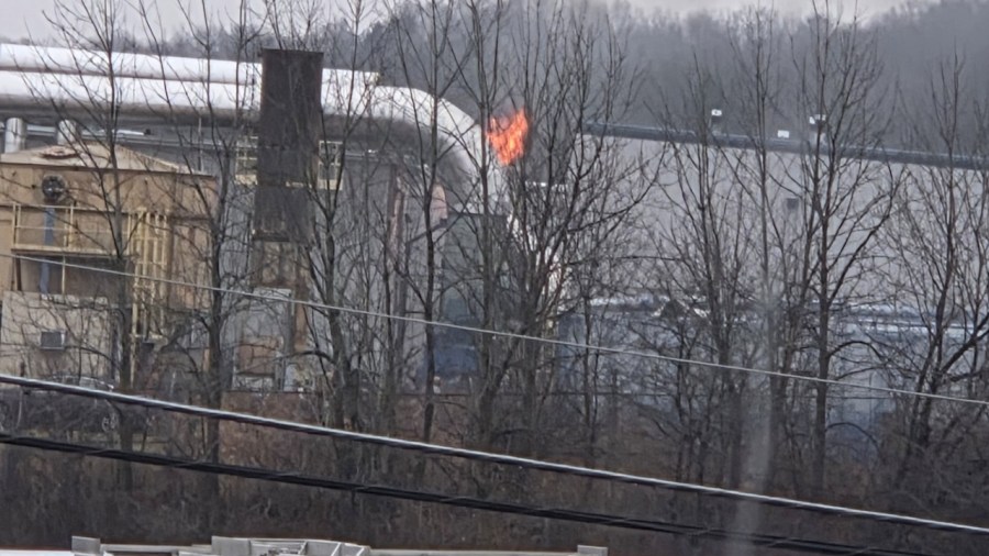 Explosion sparks fire at Hermitage business